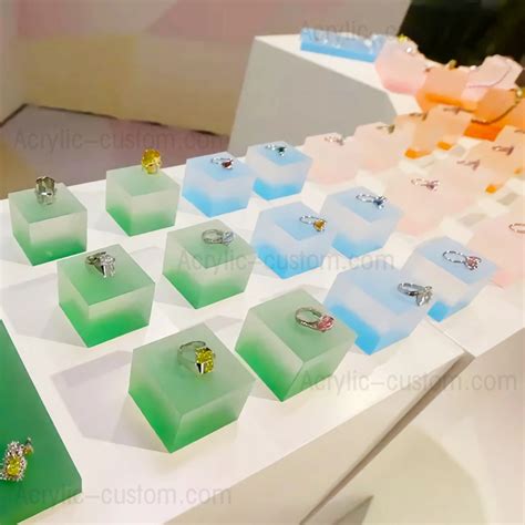 Jewelry Acrylic Blocks Display Risers Lucite Blocks Set