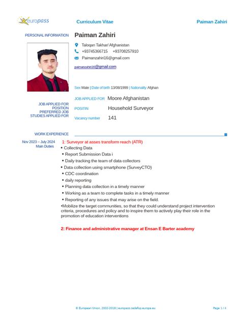 Paimans Update Cv Pdf