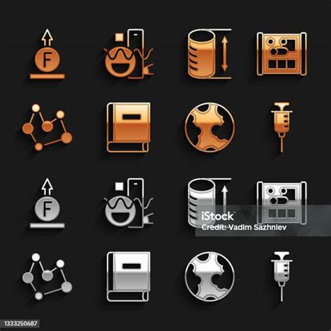 과학 책 엔지니어링을위한 그래프 종이 주사기 지구 지구 화학 공식 높이 기하학적 인물 물리 및 기본 모양 아이콘의 힘 벡터 0