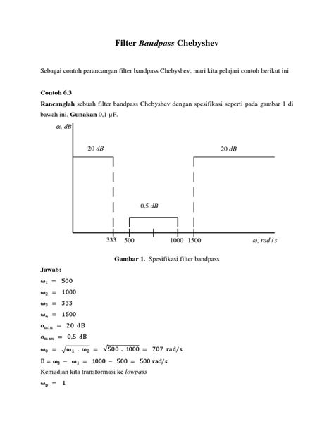 filter bandpass chebyshev pdf