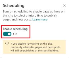 How To Schedule Sharepoint Pages And News