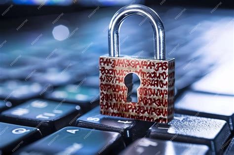 Computer Security With Login And Password Padlock Premium Ai Generated Image