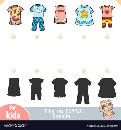 Find The Correct Shadow Education Game Royalty Free Vector