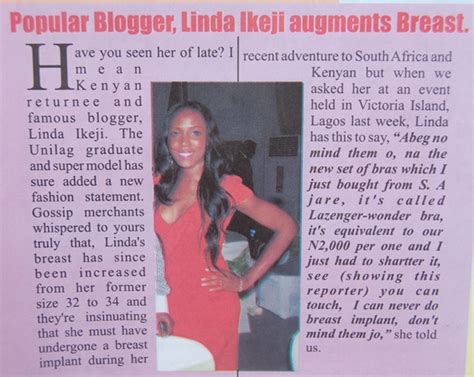 Popular Blogger Linda Ikeji Augments Breast Lol