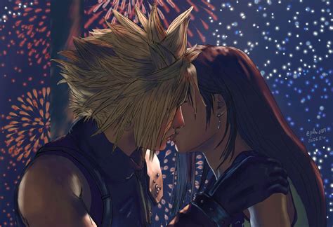 Cloud And Tifa Kiss At The Gs Date By Aerynjohn On Deviantart