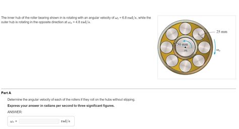 Solved The inner hub of the roller bearing shown in is | Chegg.com