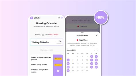 Booking Calendar Lnkbio