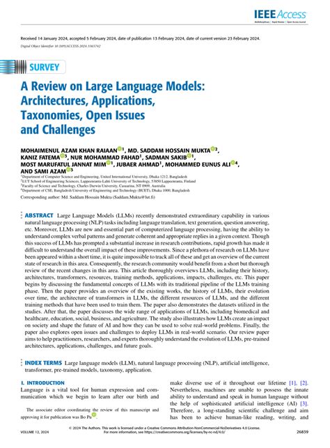 PDF A Review On Large Language Models Architectures Applications Taxonomies Open Issues
