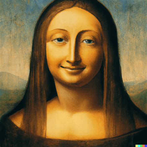Mona Lisa Smiling Of Leonardo Davinci R Dalle2