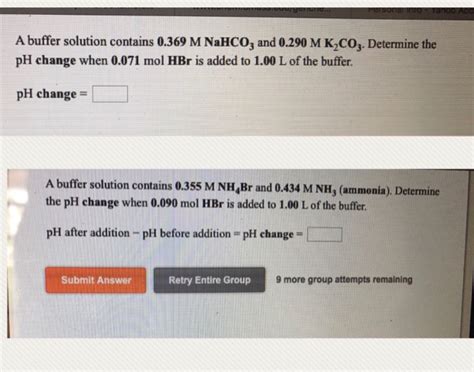 solved a buffer solution contains 0 369 m nahco 3 and 0 290