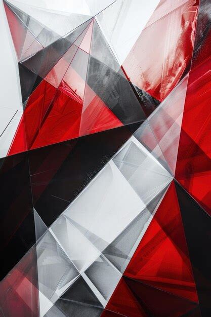 Premium Photo Abstract Red And Black Geometric Shapes