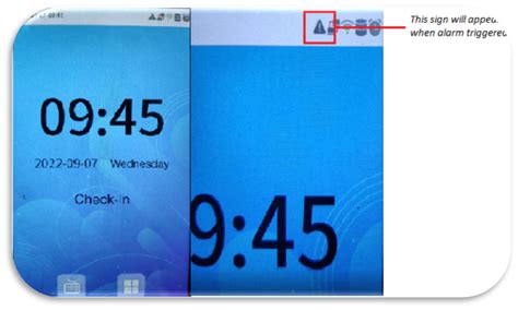 troubleshoot alarm triggered from face id 5 td ftd fingertec