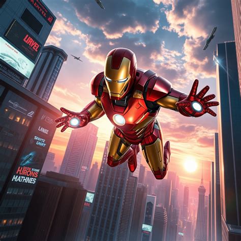 Epic Iron Man Flight In Futuristic City Ai Generated Comic Cover