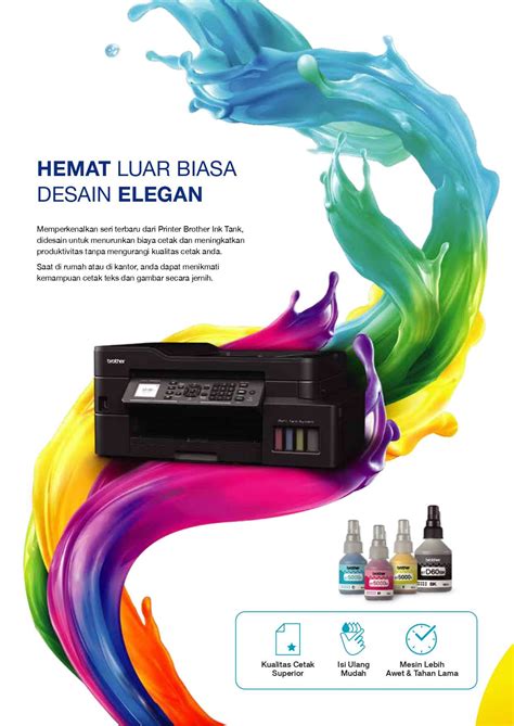 Printer Ink Tank Brother Dcp T Dw Hemat Biaya Cetak Berkualitas Tinggi