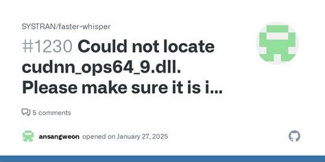 could not locate cudnn ops64 9 dll please make sure it is in your