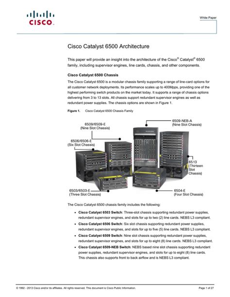 Cisco Catalyst 6500 Architecture White Paper