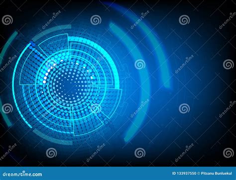 Circle User Interface On Small Dots Background Stock Vector