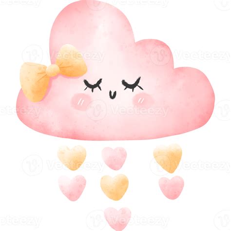 Cute Cloud In Watercolor 11907909 Png
