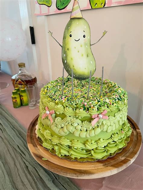 Pickle Party Birthday Cake Pickle Shaped Cake Bday Cakes Birthday
