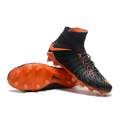 Nike Hypervenom Phantom Iii Df Fg Botas De Fútbol Altas Negro Naranja