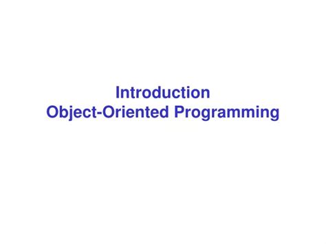 ppt introduction object oriented programming powerpoint presentation id 9502718