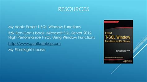 T-SQL Window Function Deep Dive part 1 - ppt download