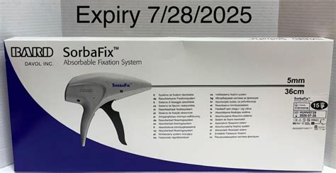 New Bard 0113115 Sorbafix™ Absorbable Fixation System 15 Fasteners