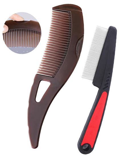 Dandruff Comb Stainless Steel Fine Tooth Comb Scalp Psoriasis Comb
