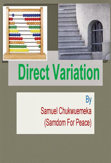 Algebra Made Simple Direct Variation