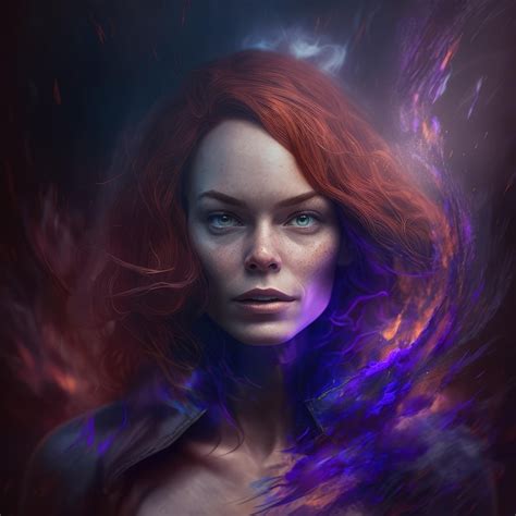 Premium Ai Image Red Hair Woman Generative Ai