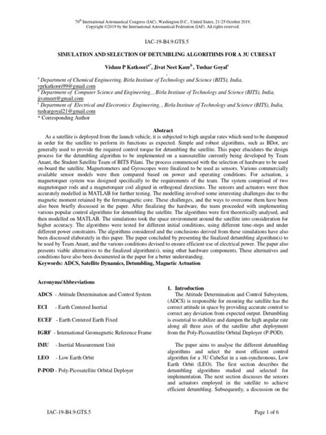Iac Paper Pdf Magnetometer Euclidean Vector