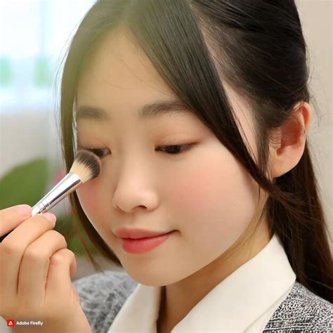 Premium Photo A Korean Girl Doing Makeup