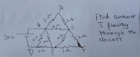 find the current flowing through the circuit [university 1st year