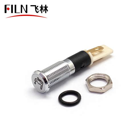 Filn 12v Custom Car Symbol Indicator Light 8mm 12v Metal Light