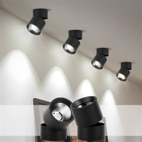 Canmeijia Lampara De Techo Moderna 15w 4kit Focos Led Luz Spot