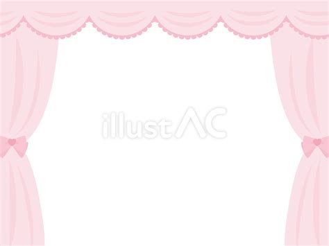 かわいいカーテンイラスト No 23150112｜無料イラスト・フリー素材なら「イラストac」