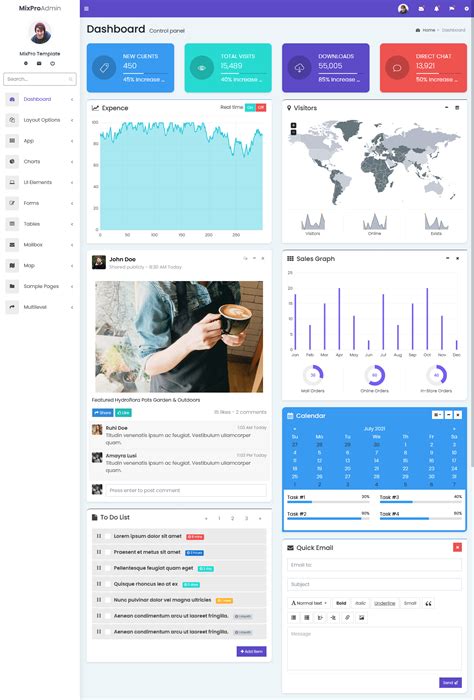 Bootstrap Admin Templates With Bootstrap Admin Web App MixPro