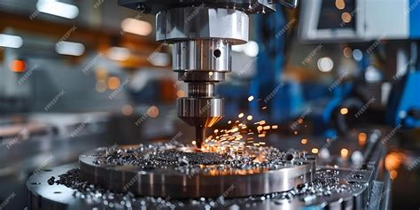 Premium Photo Hightech Cnc Milling Machine Demonstrating Metalworking