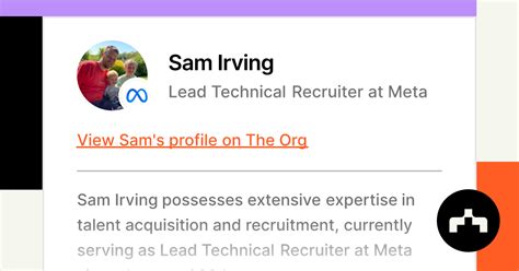 Sam Irving Lead Technical Recruiter At Meta The Org