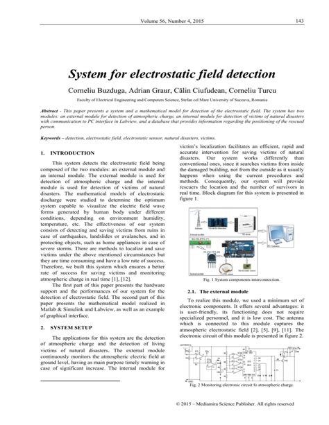 System For Electrostatic Field Detection
