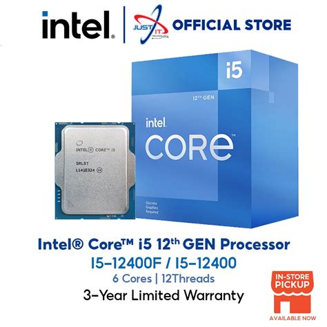 Intel Core I5 12400f I5 12400 Lga1700 Processor 6 Cores 12 Threads Max Turbo Frequency 4