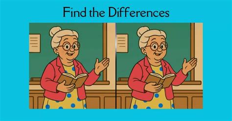 Spot 3 Differences In A Teacher Taking A Class Can You Find Them In 19