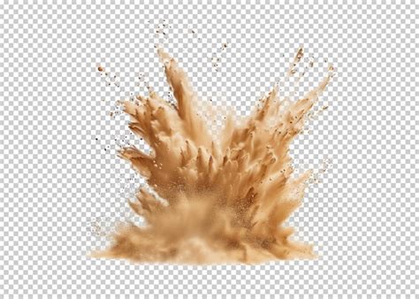 Premium Psd Sand Explosion Isolated Transparency Background