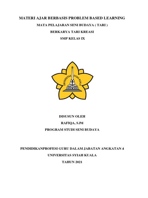 Materi Ajar Berbasis Problem Based Learning Pdf