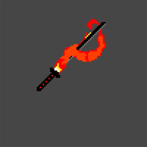 Pixilart Flaming Sword By Globe
