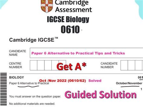 Igcse Paper 62 Octobernovember 2022 Teaching Resources