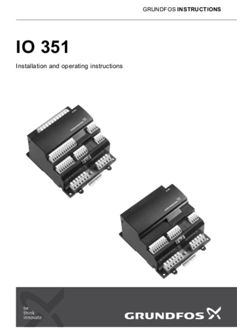 User Manual Grundfos Io 351 English 232 Pages