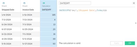 Calculating The Days Months Or Years Between Dates In Tableau