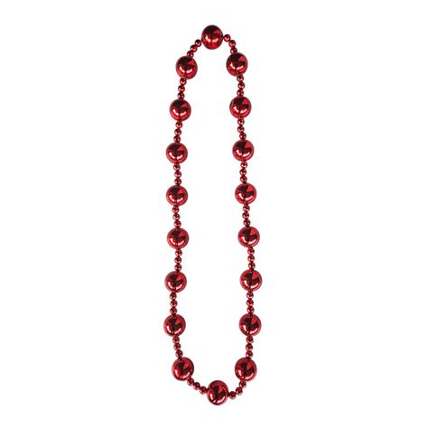 Mardi Gras Imports Mgi Spp Red 30mm 42inch Bead