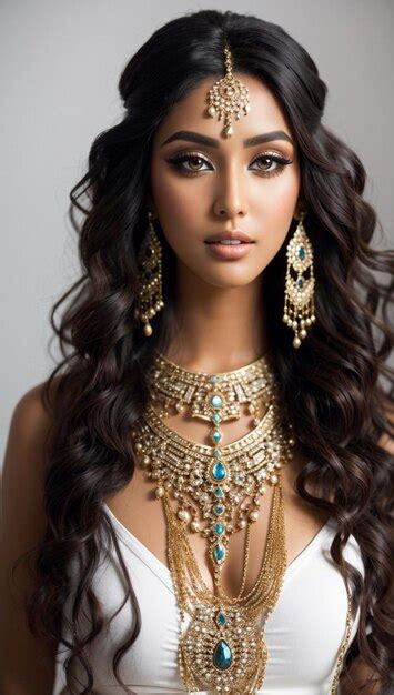 Premium Ai Image Beautiful Woman With Makeup And Jewelry
